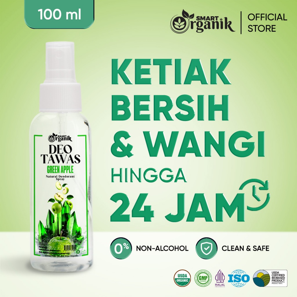 Jual Natural Deodorant Tawas Spray 100ml Penghilang Bau Badan by SMART ...