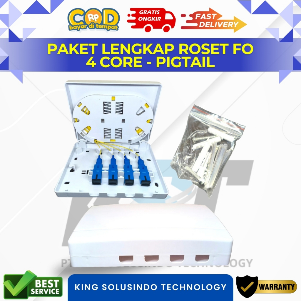 Jual Paket Roset FO 4 Core Lengkap Adapter Dan Pigtail | Shopee Indonesia