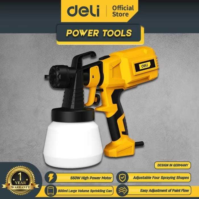 Jual DELI Spray Gun Electric / Spray gun Elektrik 450 Watt EDL-DC090 ...