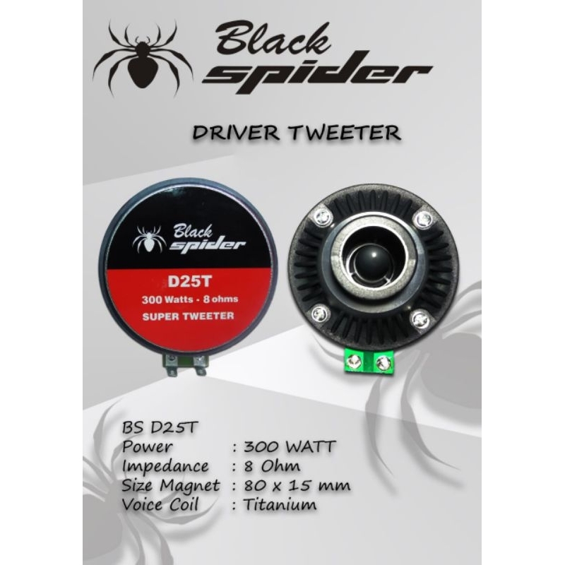 Jual DRIVER TWEETER BLACK SPIDER D25T PROFESIONAL DRIVER TWEETER ...