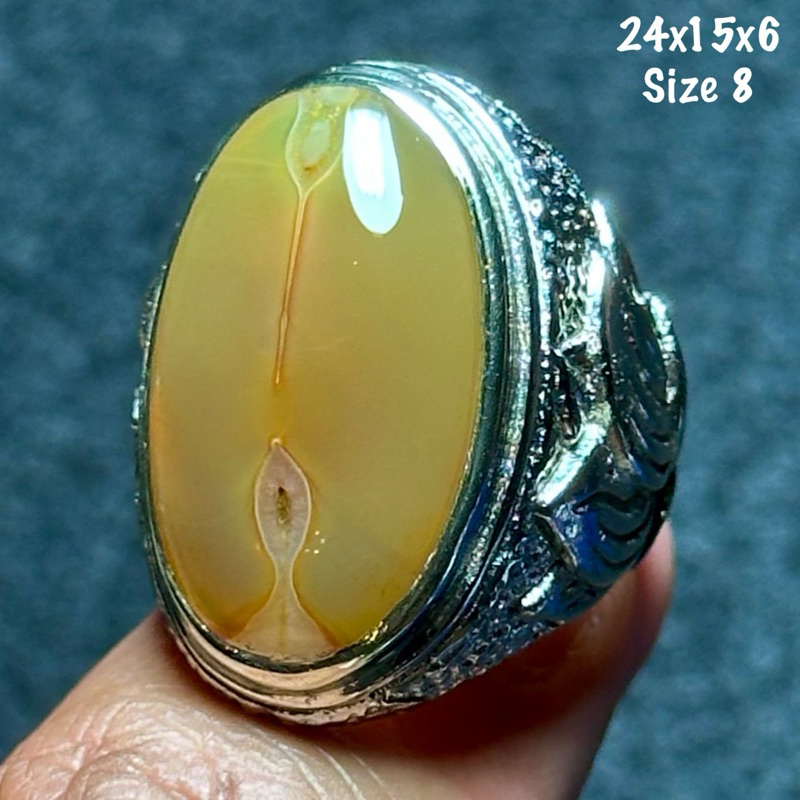 Jual Cincin Batu Akik Natural Baturaja Susup Panah Asmara Kristal (asli ...