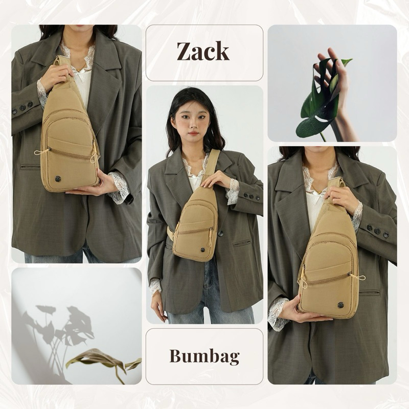 Jual Fashion Bag Zack Bumbag Wanita Pria Kekinian Anti Air Ringan Bahan ...