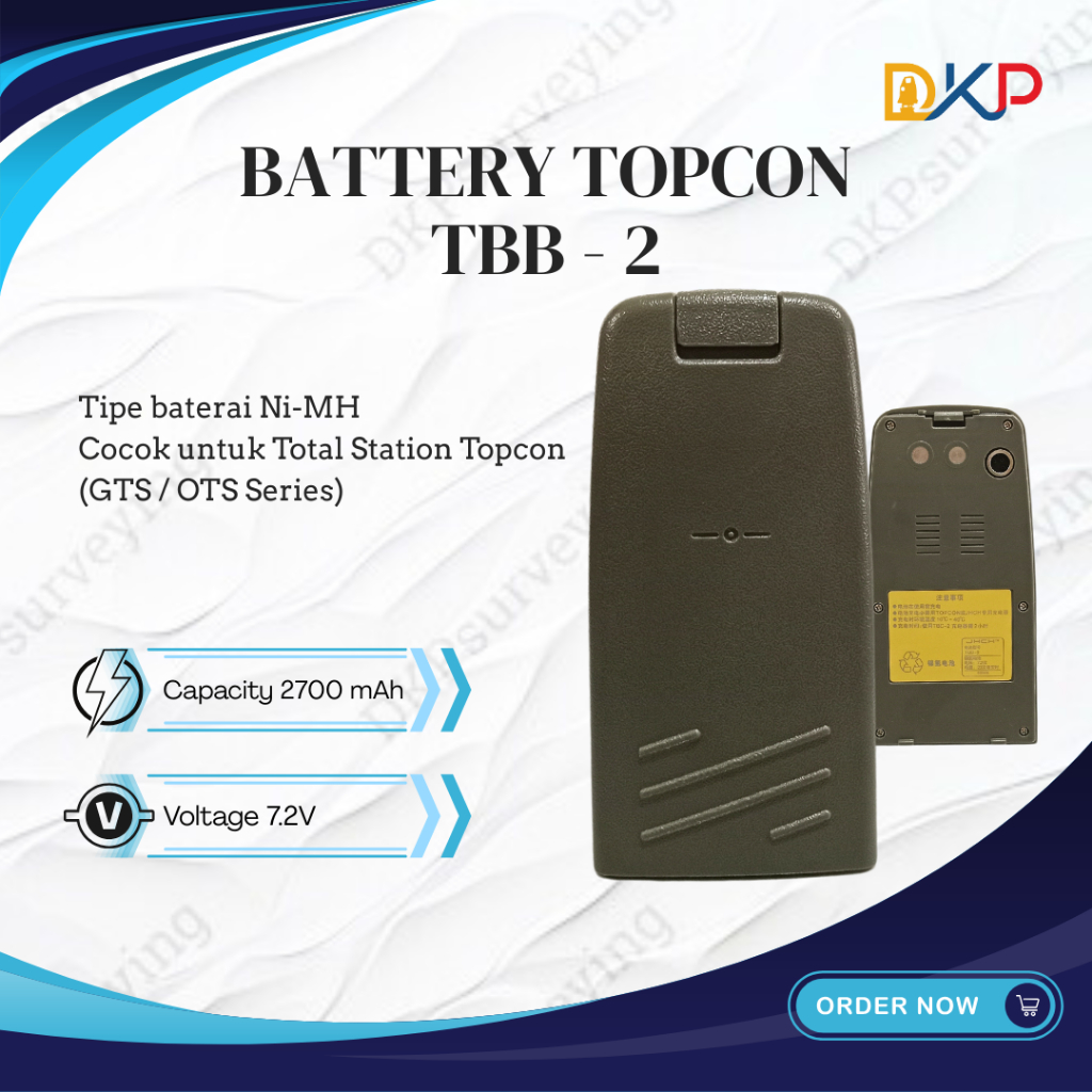 Jual Baterai TBB - 2 / Battery TBB-2 for Total Station TOPCON GTS ...