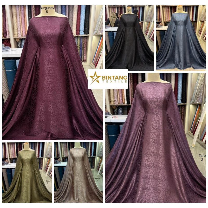 Jual Kain Alana Silk Jacquard emboss premium / bahan gamis atasan tunik ...