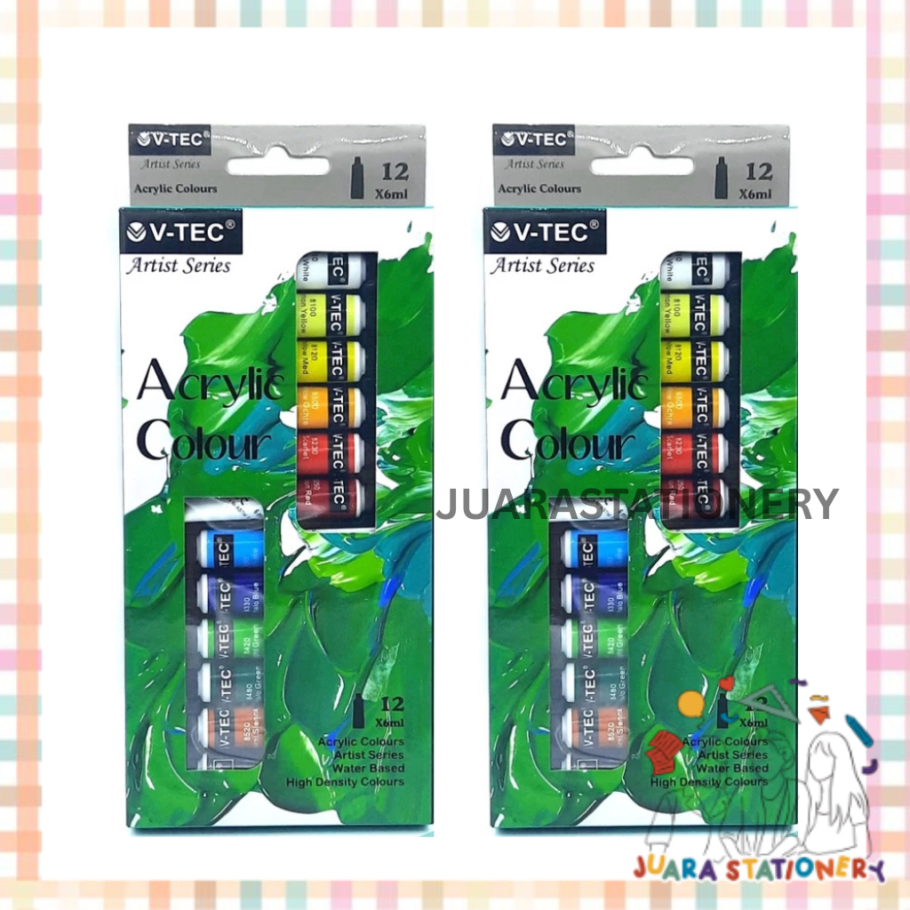 Jual (239) Cat Akrilik Vtec 6Ml 18 Warna VT-618 / Cat Acrylic V-TEC 6ml ...