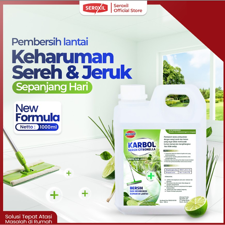 Jual Seroxil Karbol Pel Lantai Antibacterial Anti Serangga Wangi Sereh ...