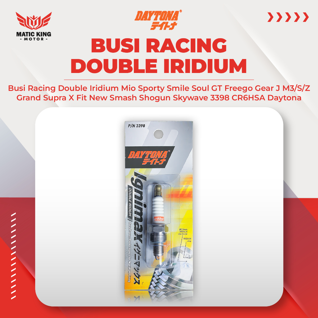 Jual DAYTONA Busi Racing Iridium Mio Sporty Smile Grand Supra X Lama ...