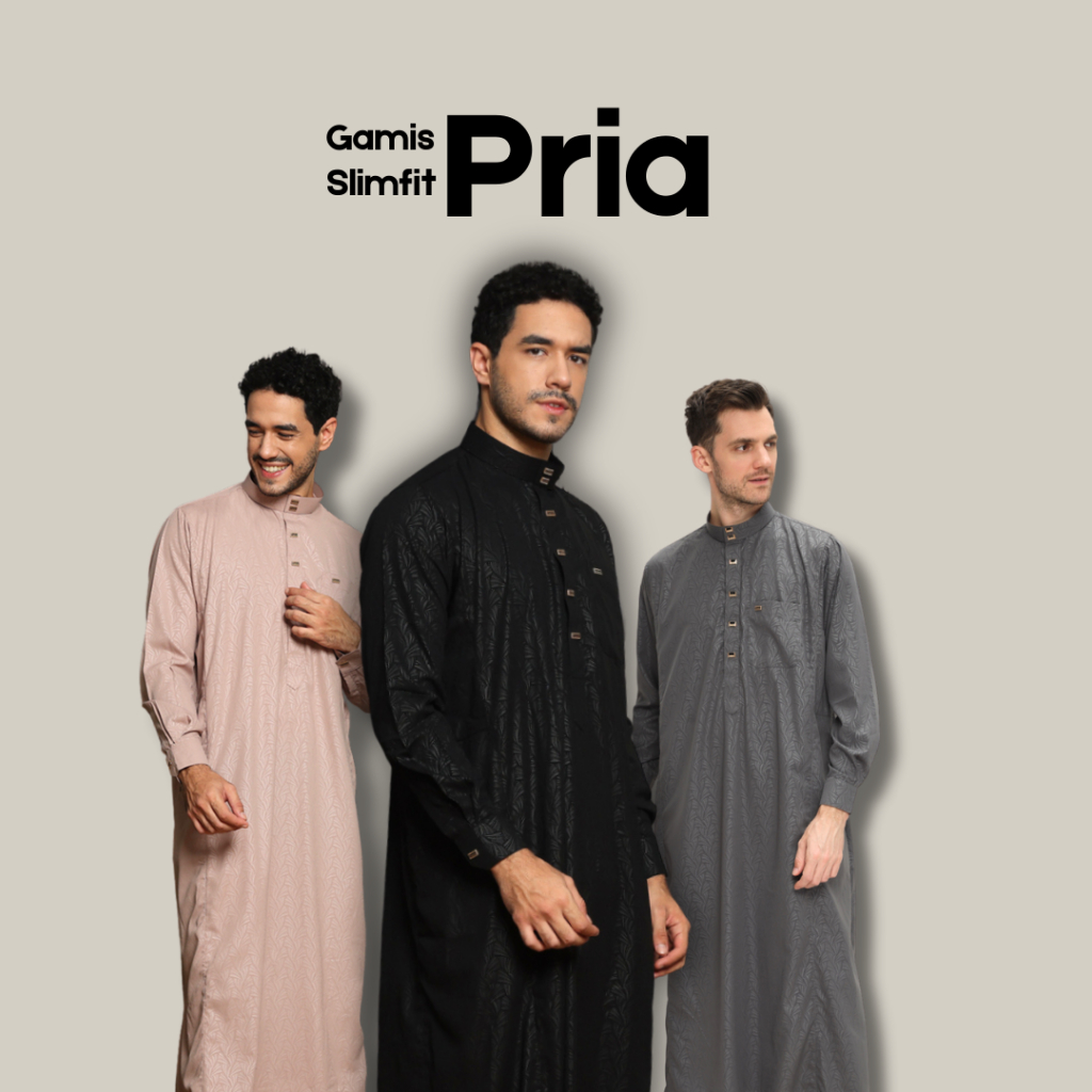 Jual Gamis Pria Jubah Laki Laki Modern Embos Gaya Casual Remaja dan ...