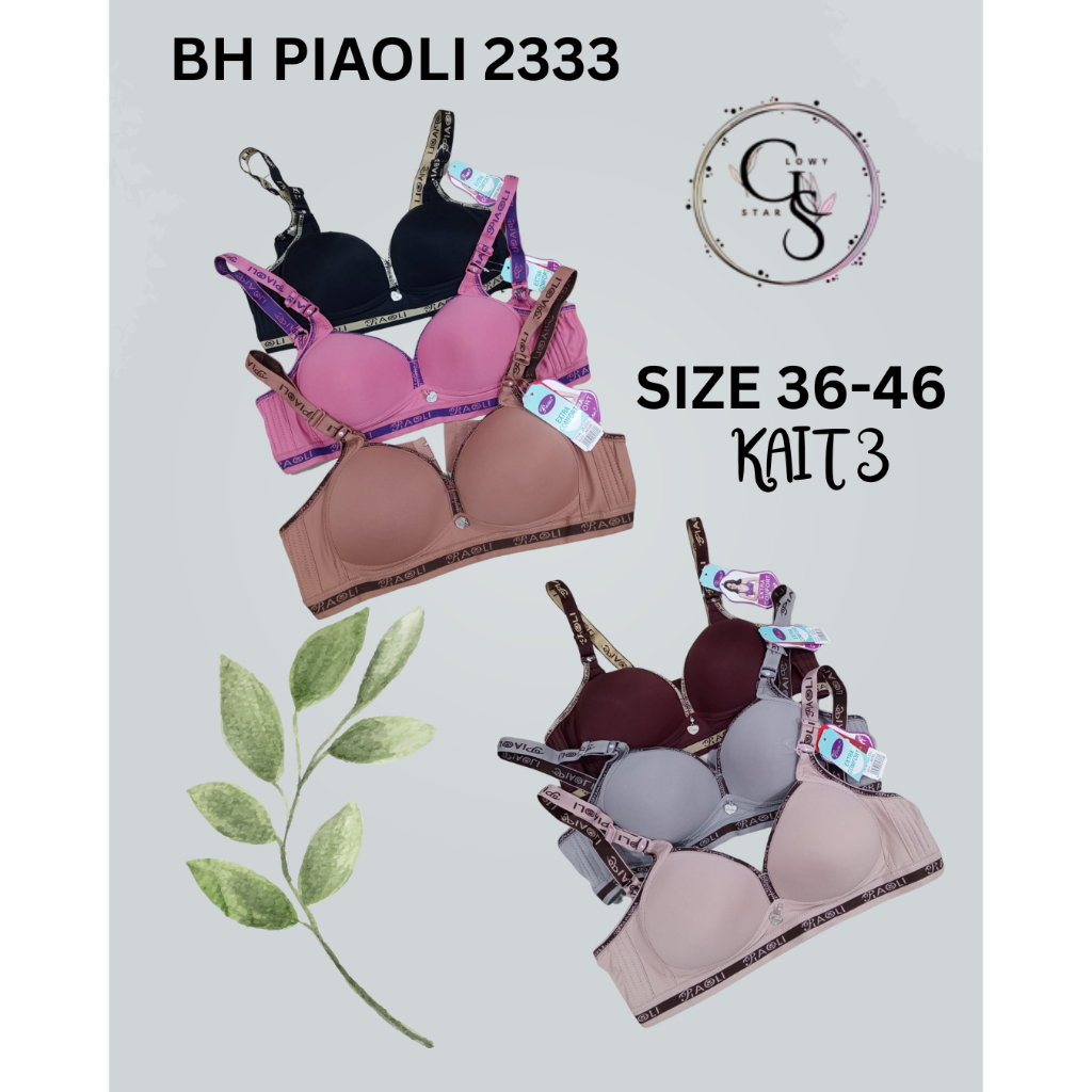 Jual BH BRA Piaoli Cup Besar | BH Wanita Kait 3 | jumbo | model tali ...