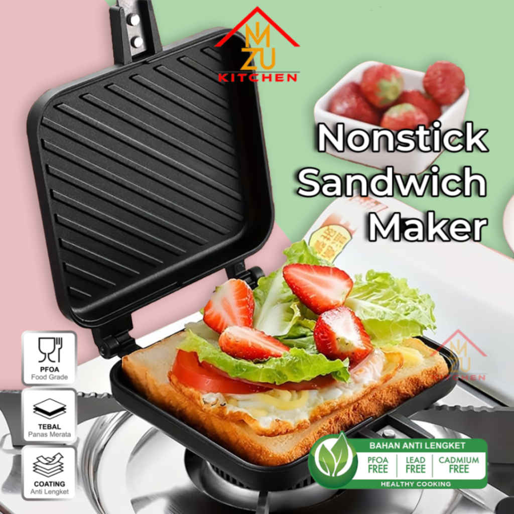 Jual MIZUKITCHEN SANDWICH TOASTER Panci cetakan grill pan steak roti ...