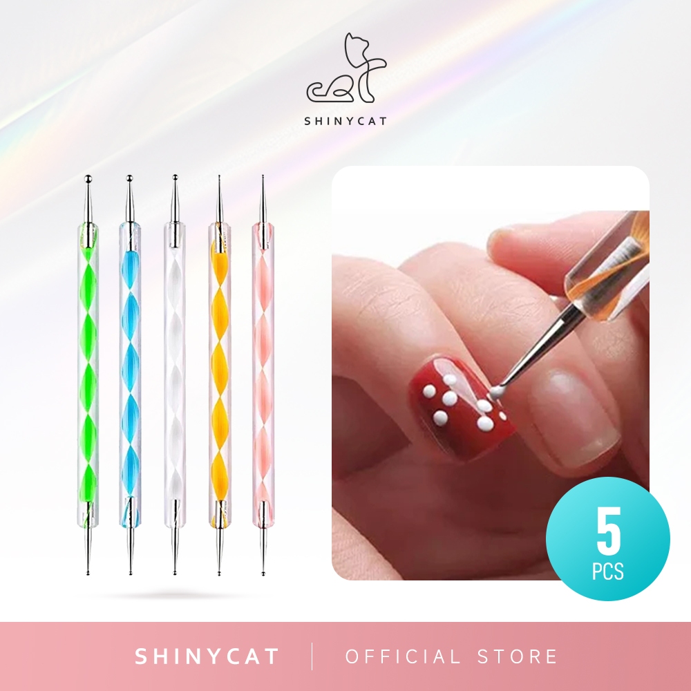 Jual Shinycat 5Pcs Dotting Tools Liner Brush Alat Lukis Kuku Nail Art ...