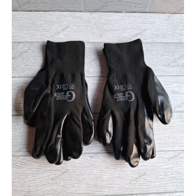 Jual Sarung tangan latex gecko grip/Sarung tangan kerja anti benda ...