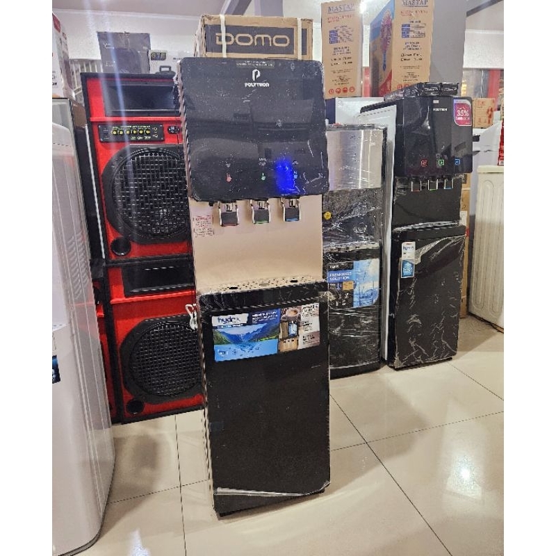 Jual DISPENSER AIR GALON BAWAH POLYTRON PWC 778 XUV (HITAM EMAS ...