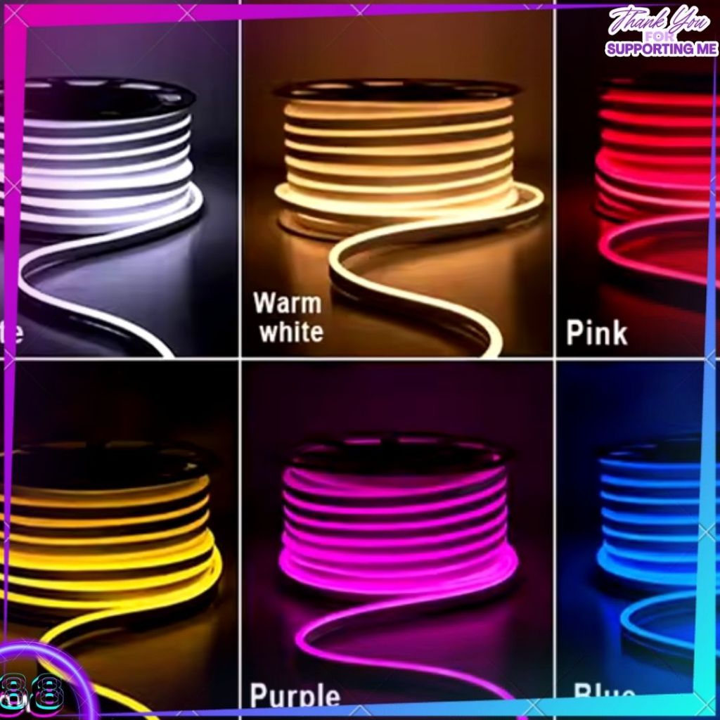 Jual LED STRIP NEON FLEX 220V 10M SUPER TERANG | Shopee Indonesia
