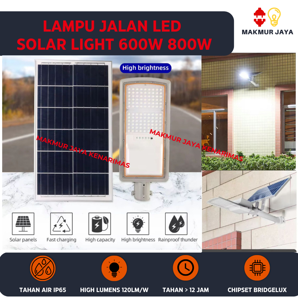 Jual LAMPU JALAN PJU SOLAR CELL 600W 800W WATT/ PJU SOLAR CELL MURAH ...