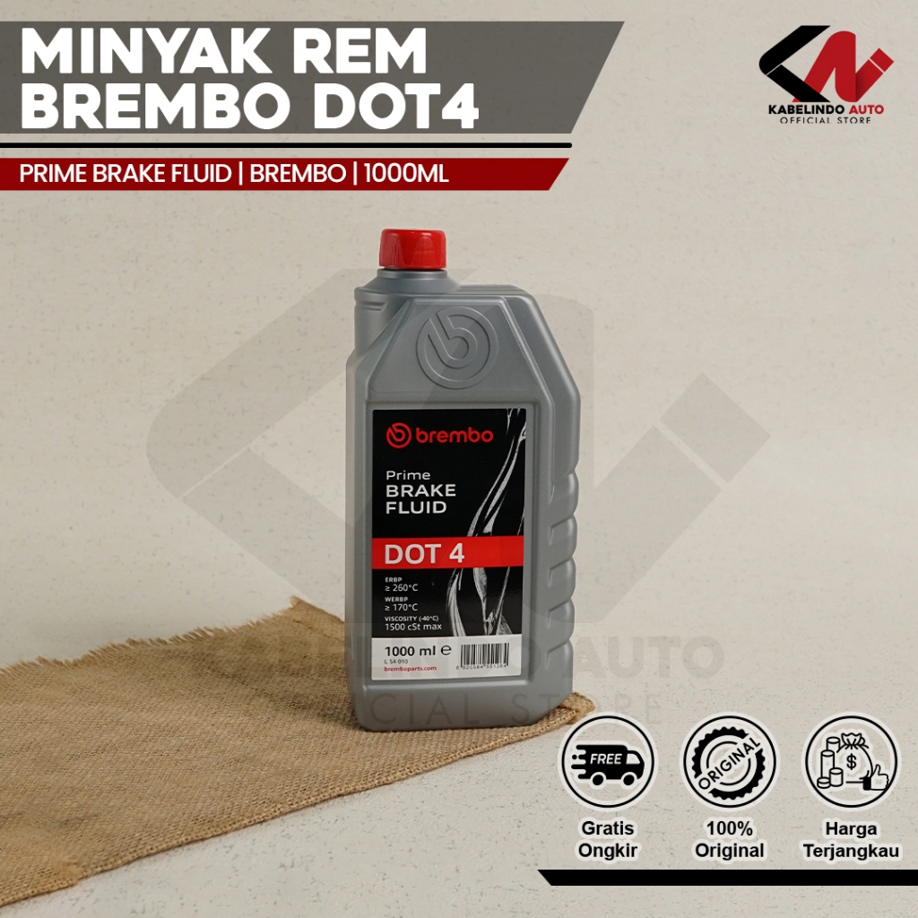 Jual BRAKE FLUID DOT 4 1000ML BREMBO ORIGINAL- MINYAK REM - OLI REM ...