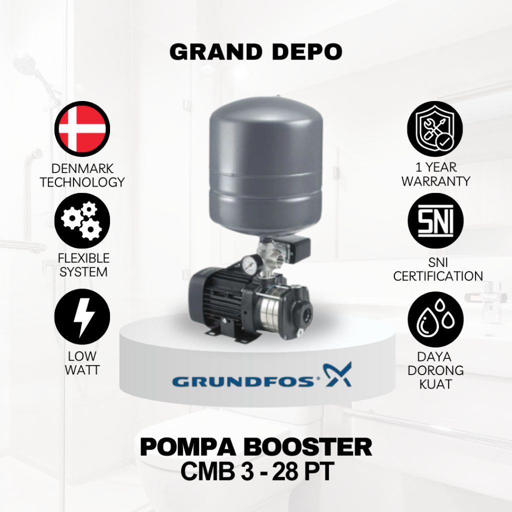 Jual Grundfos Pompa Air Booster CMB 3-28 PT / Pompa Dorong Grundfos | Shopee Indonesia