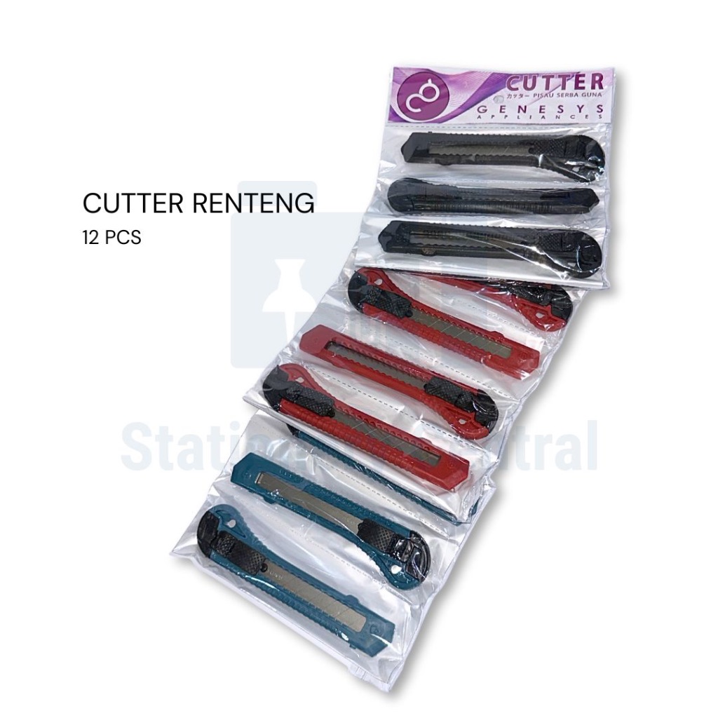 Jual Cutter Besar Pisau Papan Renteng (12 pcs) | Shopee Indonesia