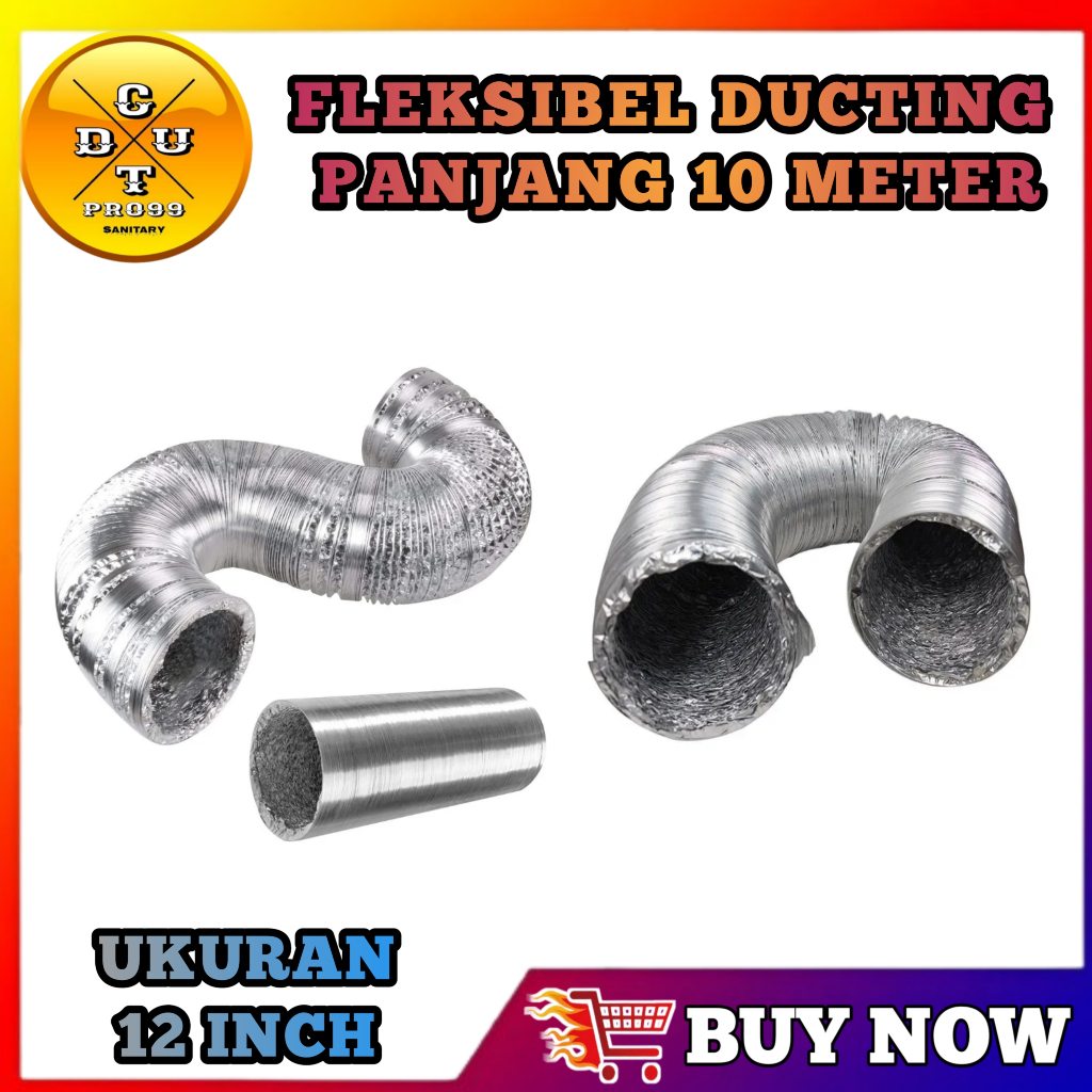 Jual Selang Fleksibel Alumunium Ukuran 12 inch 10 METER 1 Dus Cerobong ...