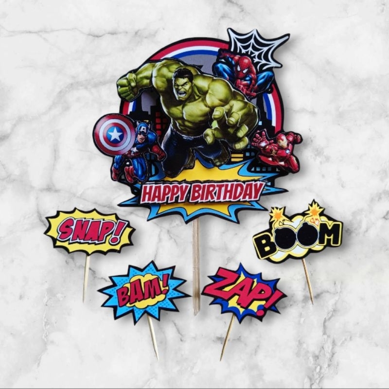 Jual Pop Up Cake Topper Marvel Avengers | Shopee Indonesia
