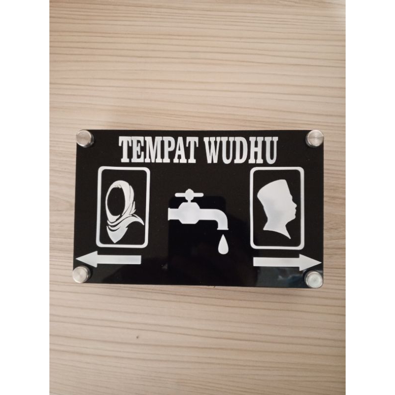 Jual Sign board ,Sign akrilik Tanda tempat wudhu,Tulisan arah Tempat ...