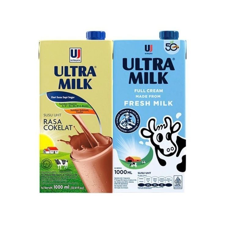 Jual Susu Ultra Milk Full Cream 1 Liter / 1000ml - 1 Dus Isi 12 Kotak ...
