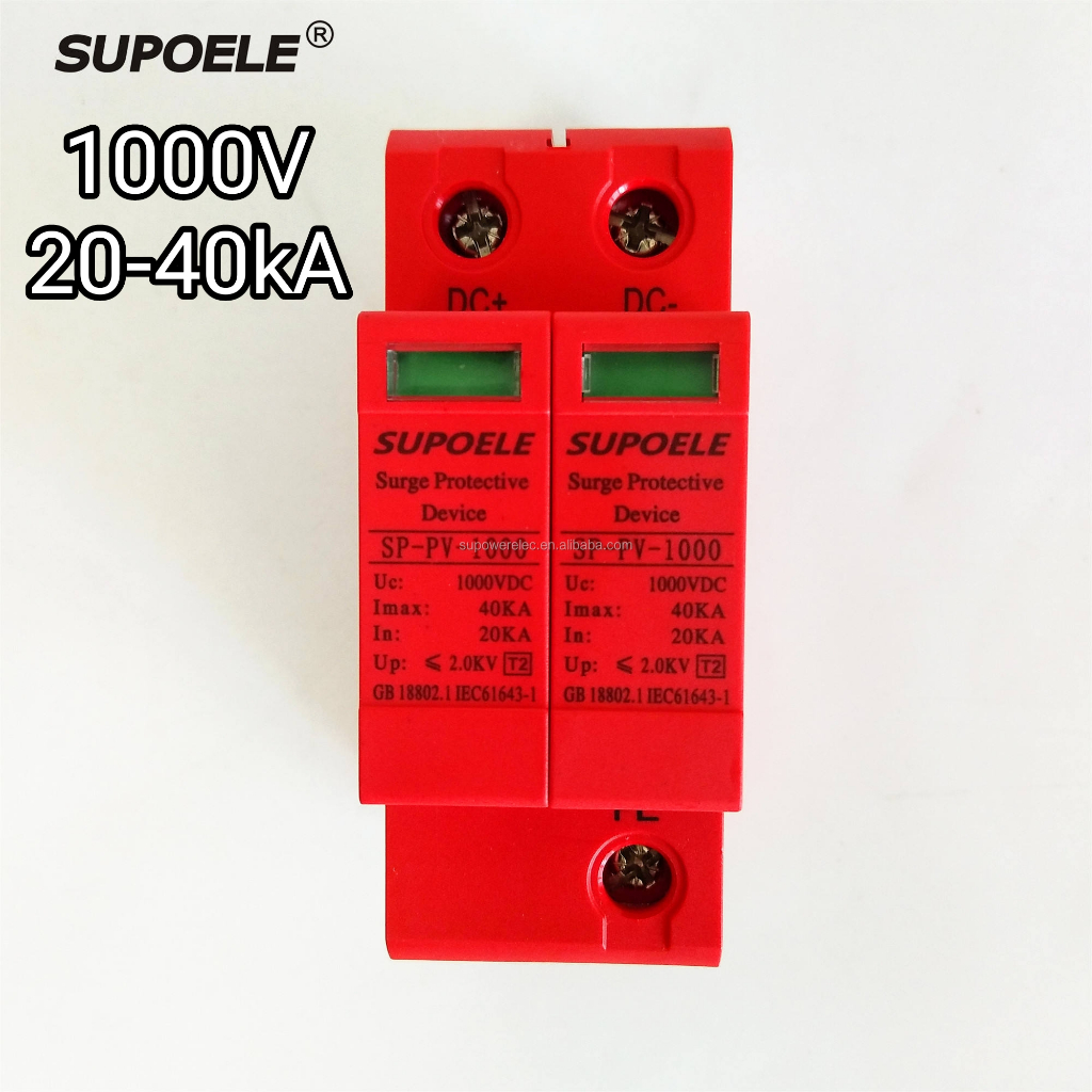 Jual SPD DC 2P 1000v PV Solar Panel Surya Surge Protection Device ...