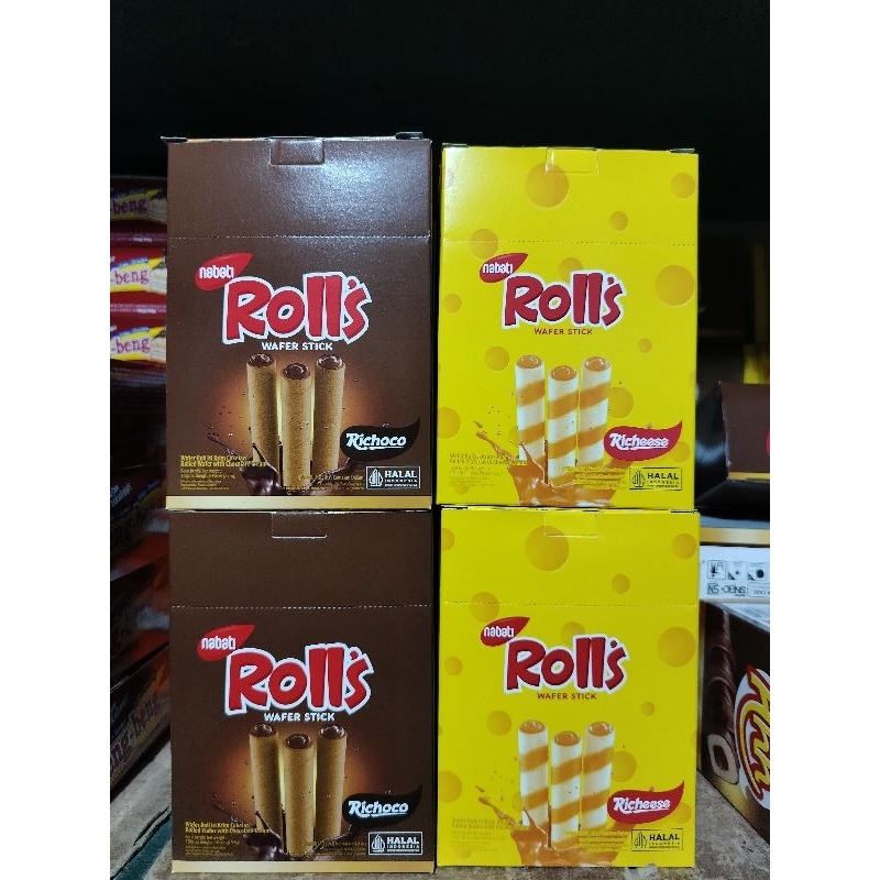Jual Richeese Nabati Rolls Keju / Cokelat (20 Pcs) | Shopee Indonesia