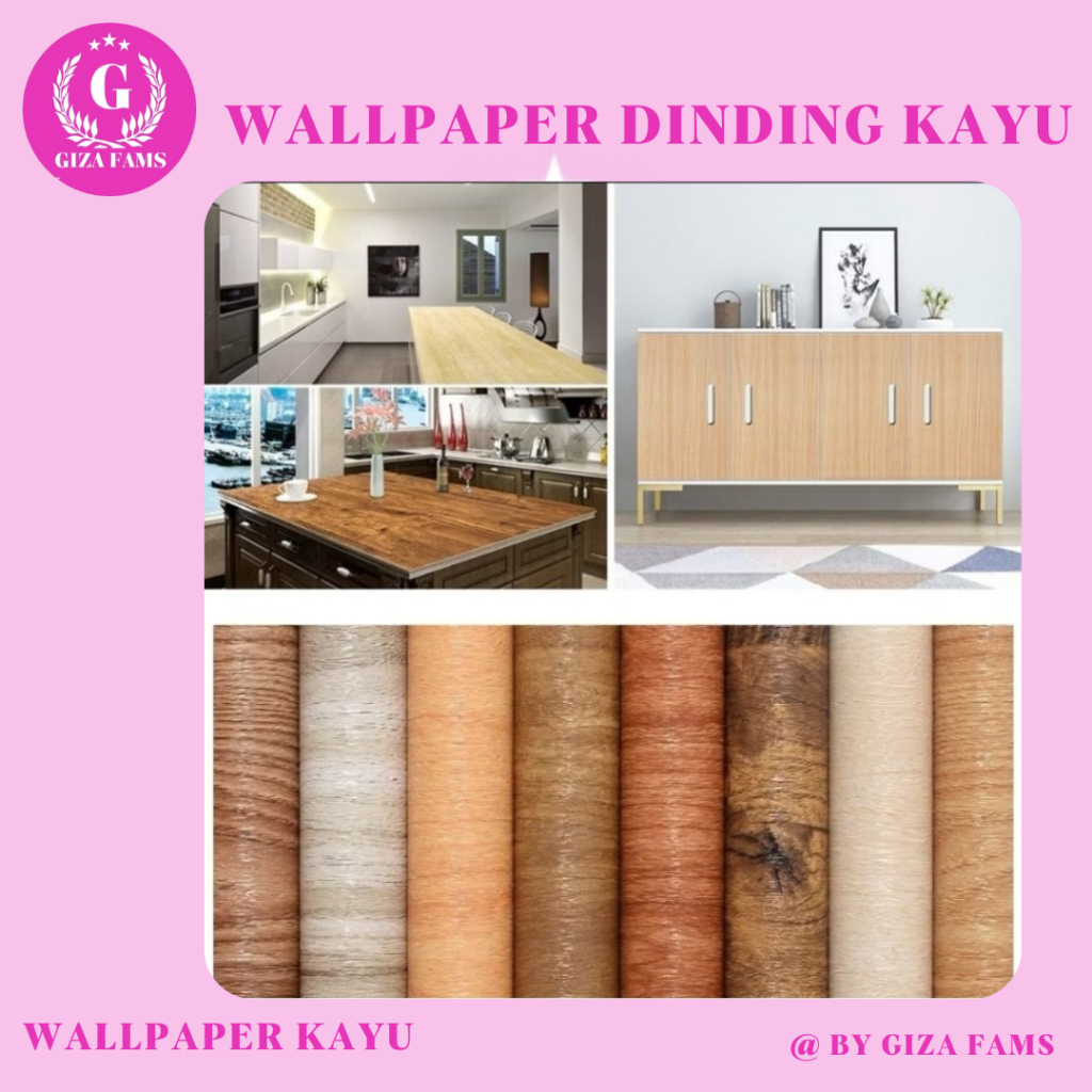 Jual Wallpaper Kayu Stiker Kayu Stiker Dinding Kayu Walpaper Kayu Wall ...