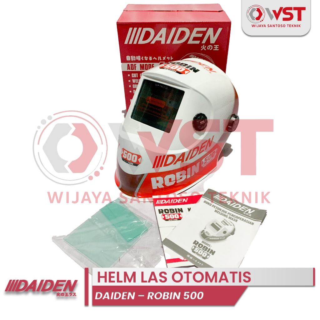 Jual Topeng Las Otomatis DAIDEN ROBIN 500 / Helm Kedok Las Auto Dark ...