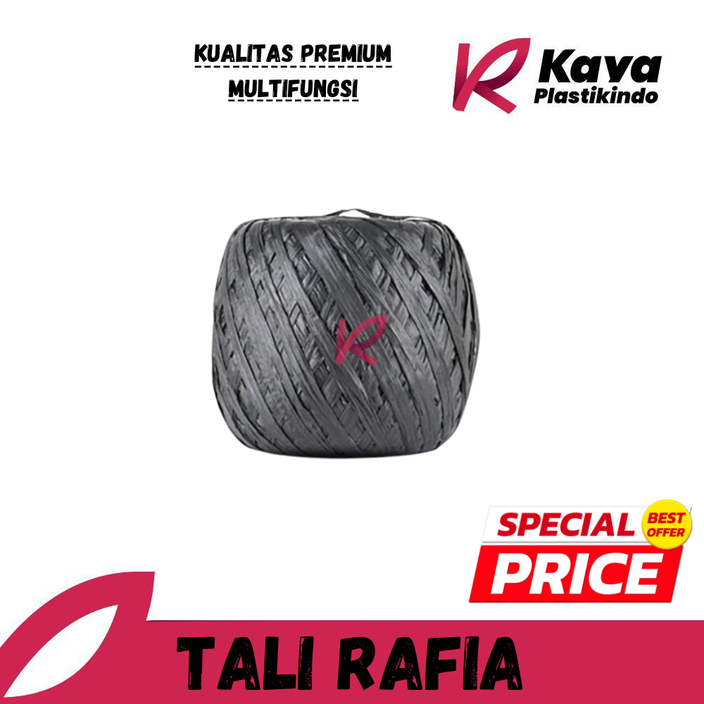 Jual TALI RAFIA HITAM 500 GRAM DAN 1KG | Shopee Indonesia