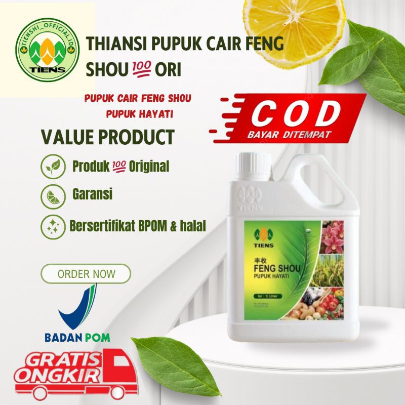 Jual Pupuk Cair Penyubur Tanaman Feng Shou Tiens Original Ampuh ...