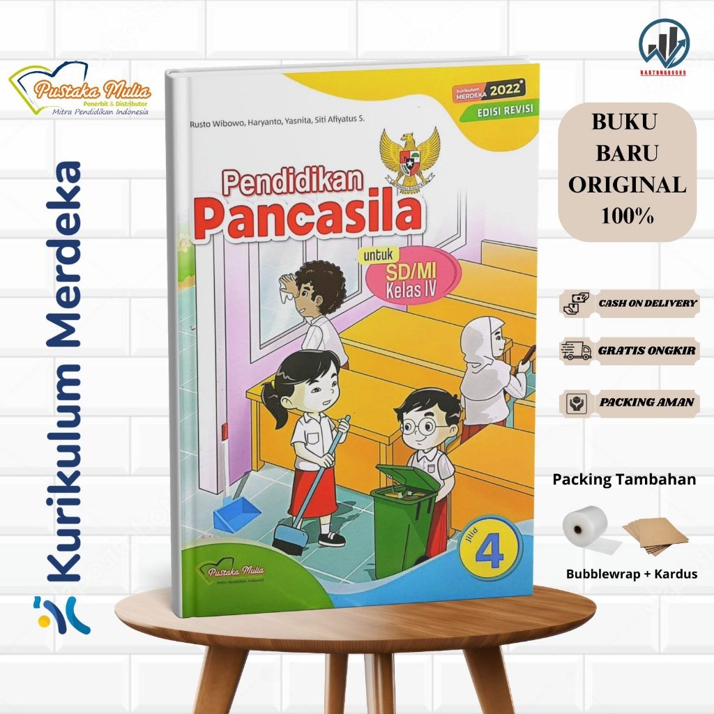 Jual Buku paket Pendidikan Pancasila Untuk SD/MI Kelas 4 Kurikulum Merdeka Pustaka Mulia ...