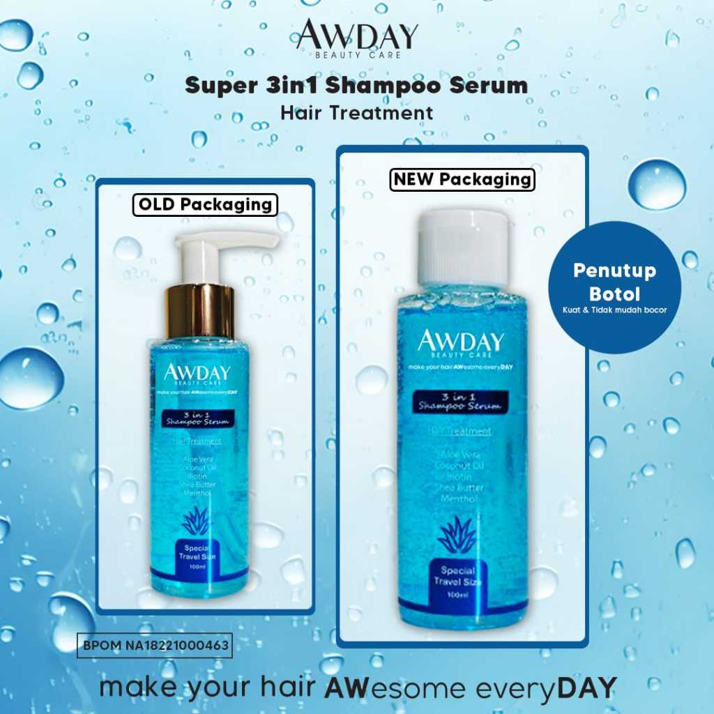 Jual Awday Shampoo 3in1 hair treatment serum 100ML | Shopee Indonesia