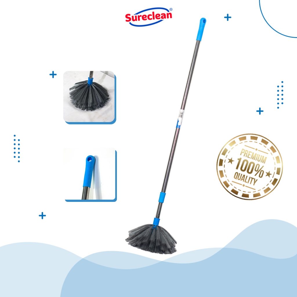 Jual Sure Clean - Round Ceiling Broom Adjustable Panjang 2 Meter Sapu ...