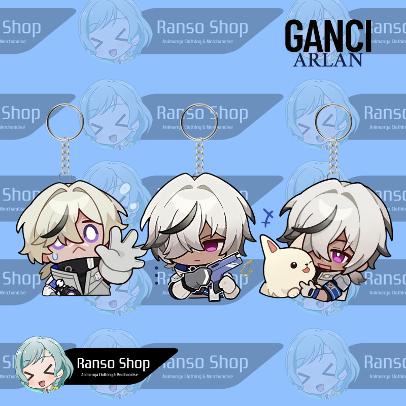 Jual Keychain Honkai Star Rail Arlan UV Printing Laser Cut Pinggiran ...