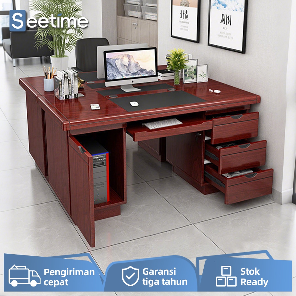 Jual SEETIME Meja Komputer Multifungsi dengan Dudukan Keyboard/Meja ...