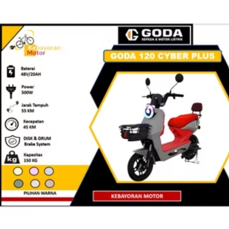 Jual Sepeda listrik goda 48v 20AH jarak tempuh 35km | Shopee Indonesia