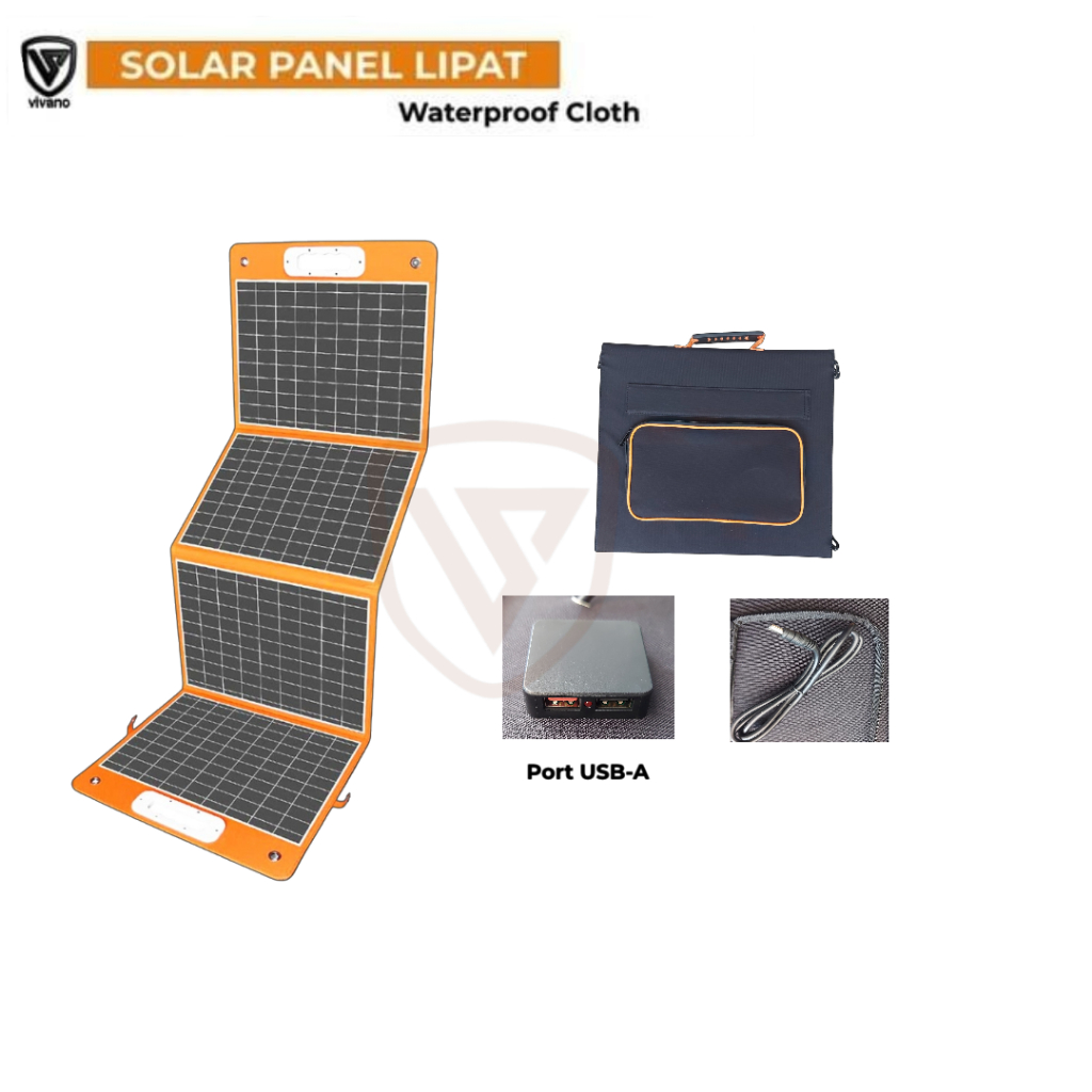 Jual Powerbank Listrik Panel Surya Portabel Panel camping 45W 75W 100W ...