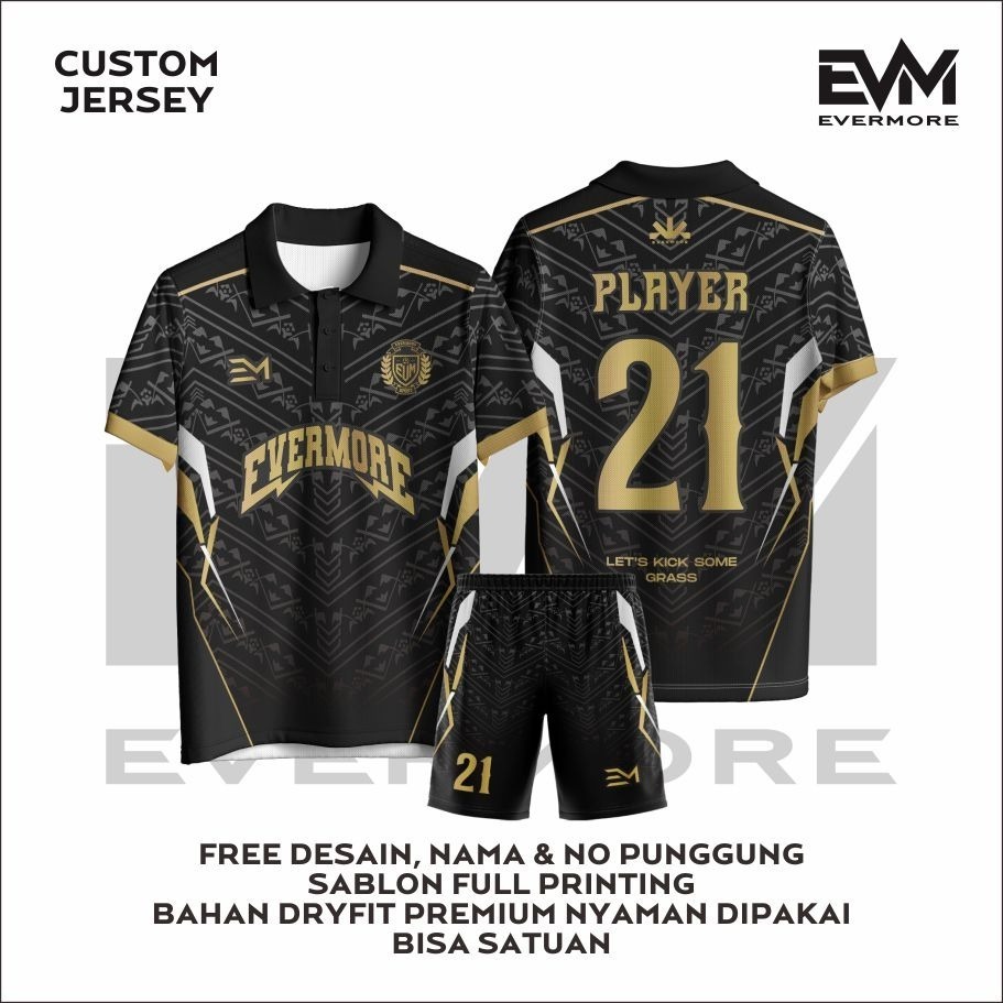 Jual Jersey NOIR LUX Bermotif Dinamis Evermore Sport Free Custom Mylano ...