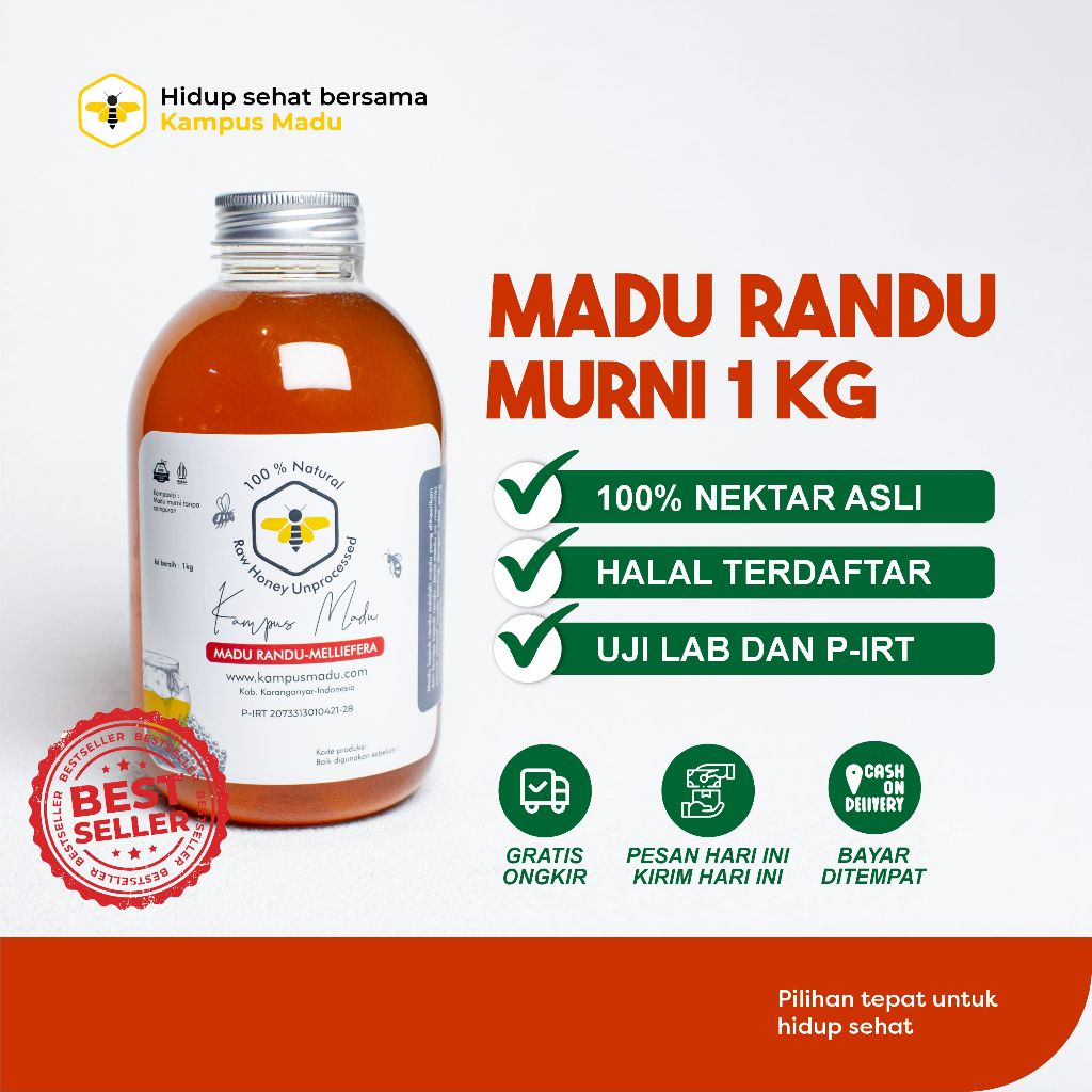 Jual Madu Randu Murni 100% Original Tanpa Campuran (Raw Honey) Asli ...