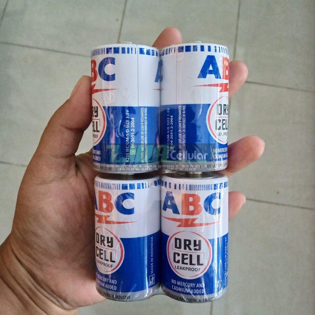 Jual Baterai ABC Besar Biru R20 1.5V Dry Cell Battery 1.5 V Volt R20 (2 ...