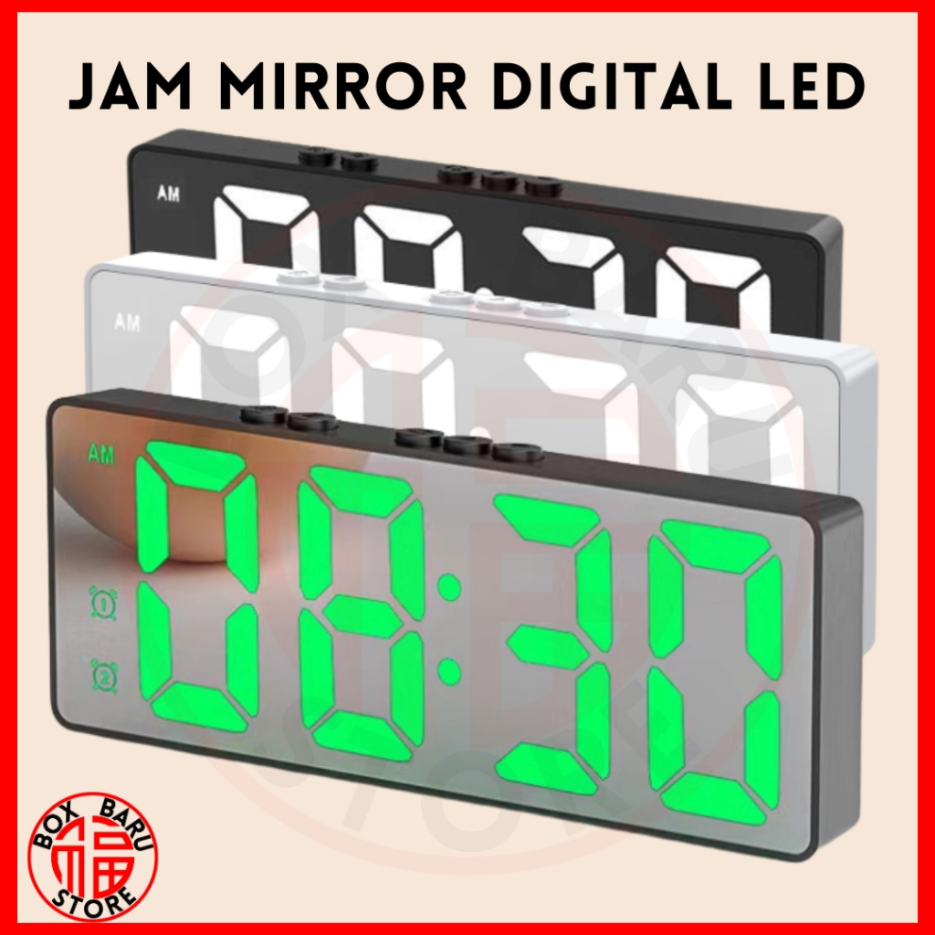 Jual [BOX Baru Store] JAM DIGITAL LED JAM DINDING MIRROR LED DIGITAL ...