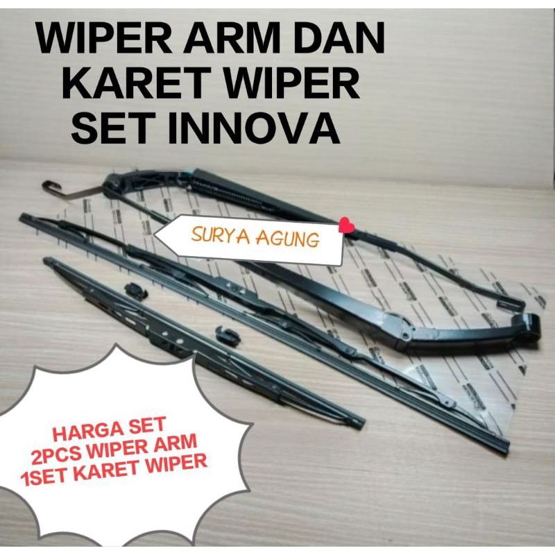 Jual WIPER ARM SET WIPER BLADE TOYOTA INNOVA HARGA SET (2 Pcs GAGANG ...