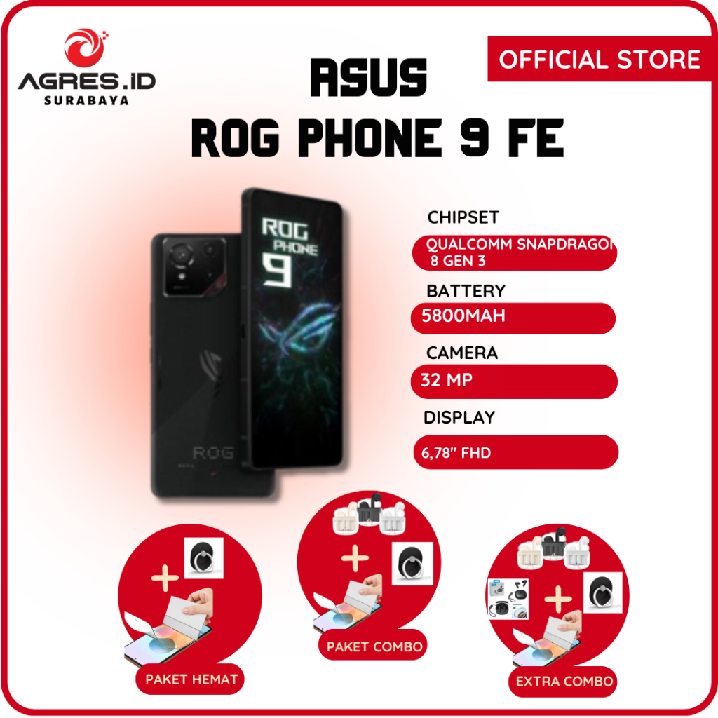 Jual ASUS ROG PHONE 9 FE 12/256 ASUS INDONESIA BLACK | Shopee Indonesia