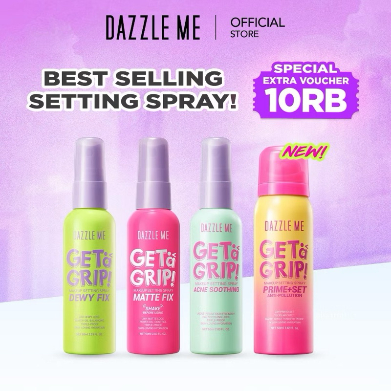Jual DAZZLE ME Get a Grip! Makeup Setting Spray Matte Fix Smooth Matte ...