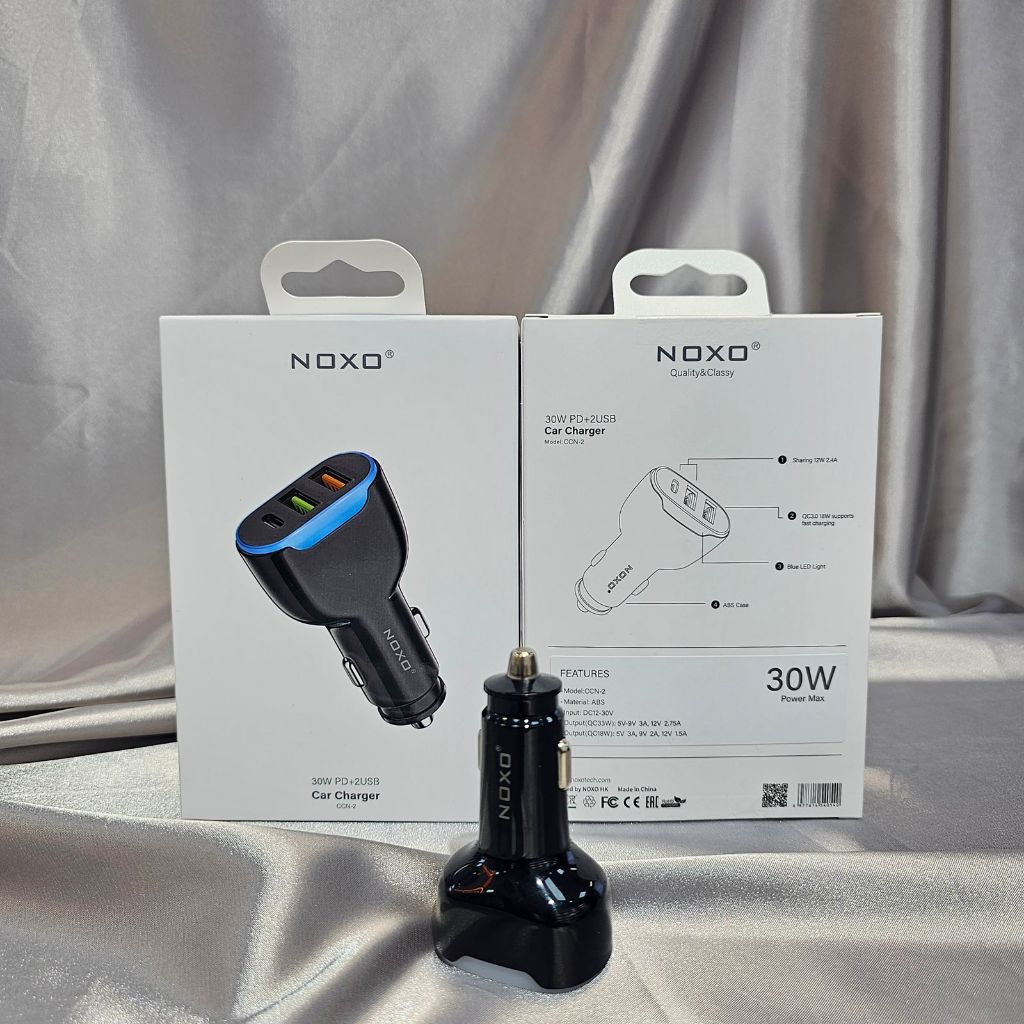 Jual NOXO Car Charger PD 30 Watt 1 Port Type C & 2 Port USB For Mobil ...