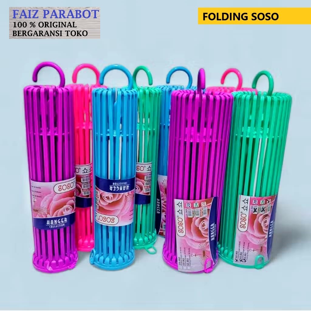 Jual Folding Hanger SOSO 30 - 20 STICK / Gantungan Jemuran baju kapstok ...