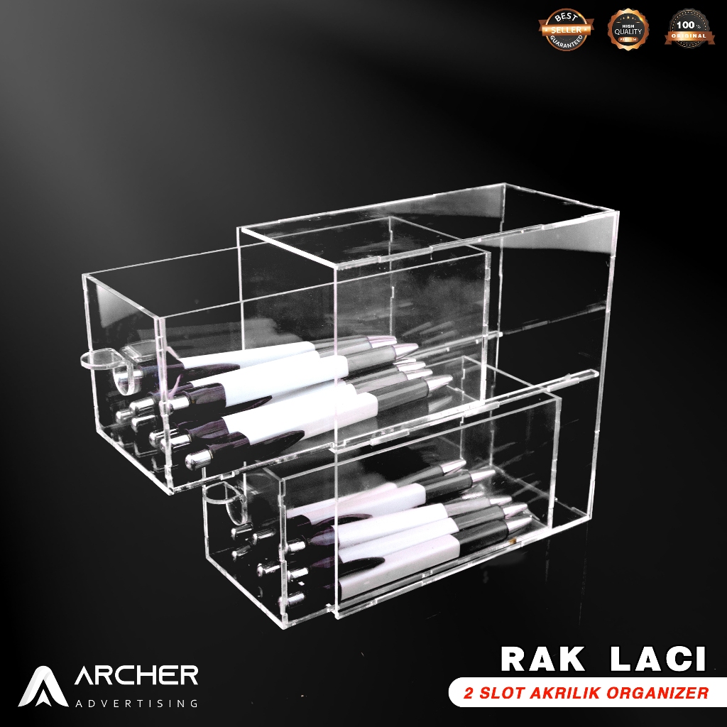 Jual RAK BOX LACI 2 SLOT AKRILIK ORGANIZER | Shopee Indonesia