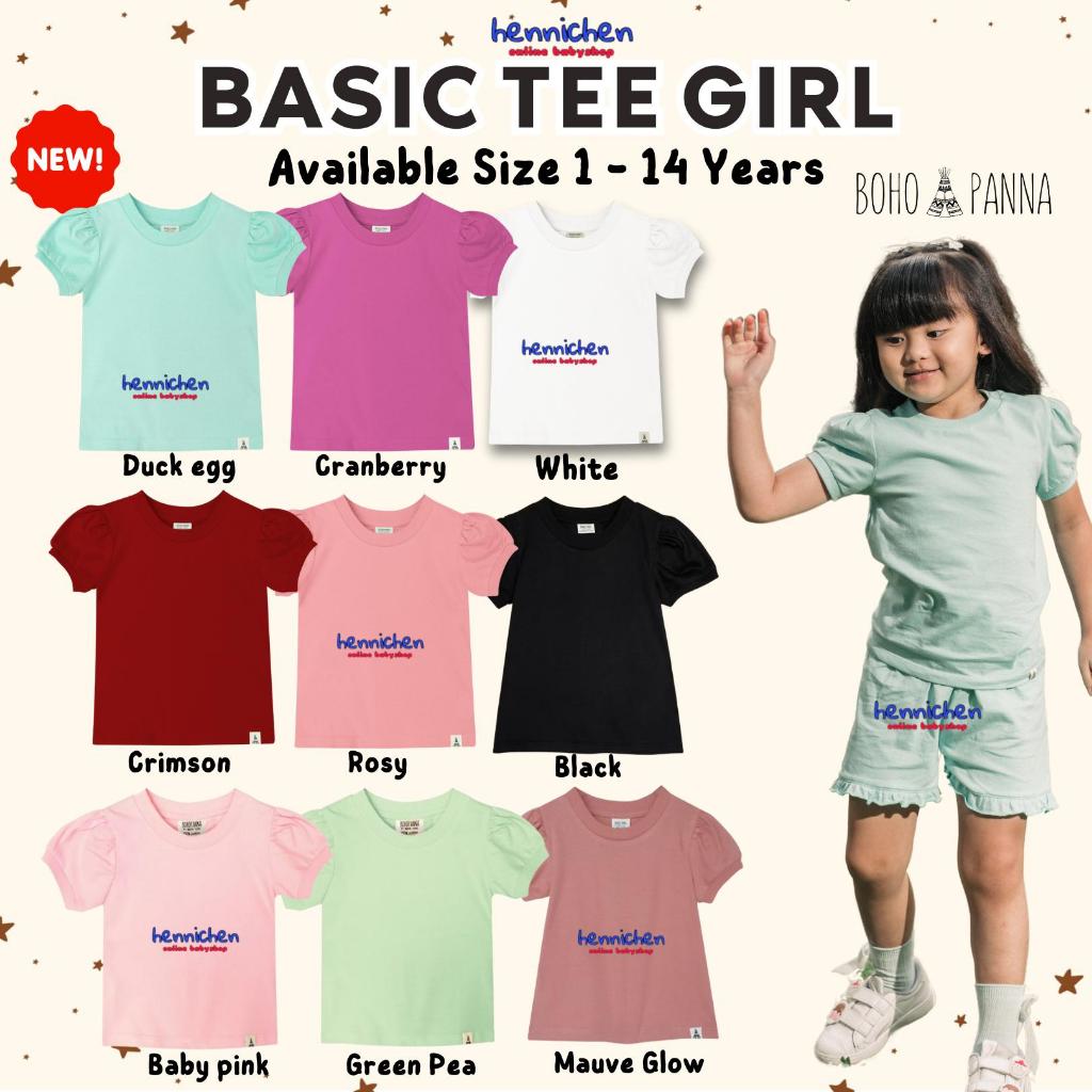 Jual Bohopanna Basic Tee Girl 1-14 Tahun Kaos Puffy Anak Perempuan ...